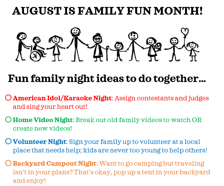 August Family Fun Activity